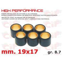 KIT RULLI GR.8,7 (19x17) (N. 6 PZ) PULEGGIA MOTRICE PER SCOOTER